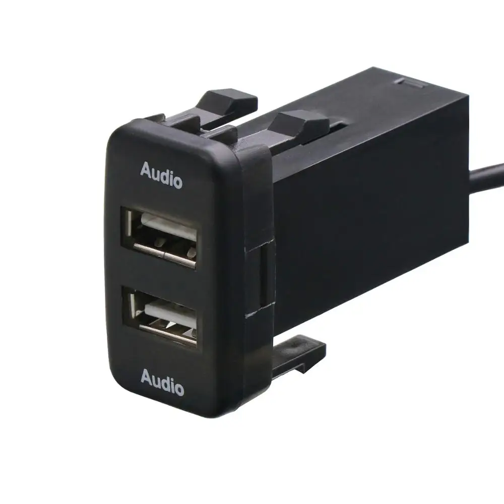 2 USB Audio input Socket use for TOYOTA Hilux VIGO,Coaster,Corolla ex ...