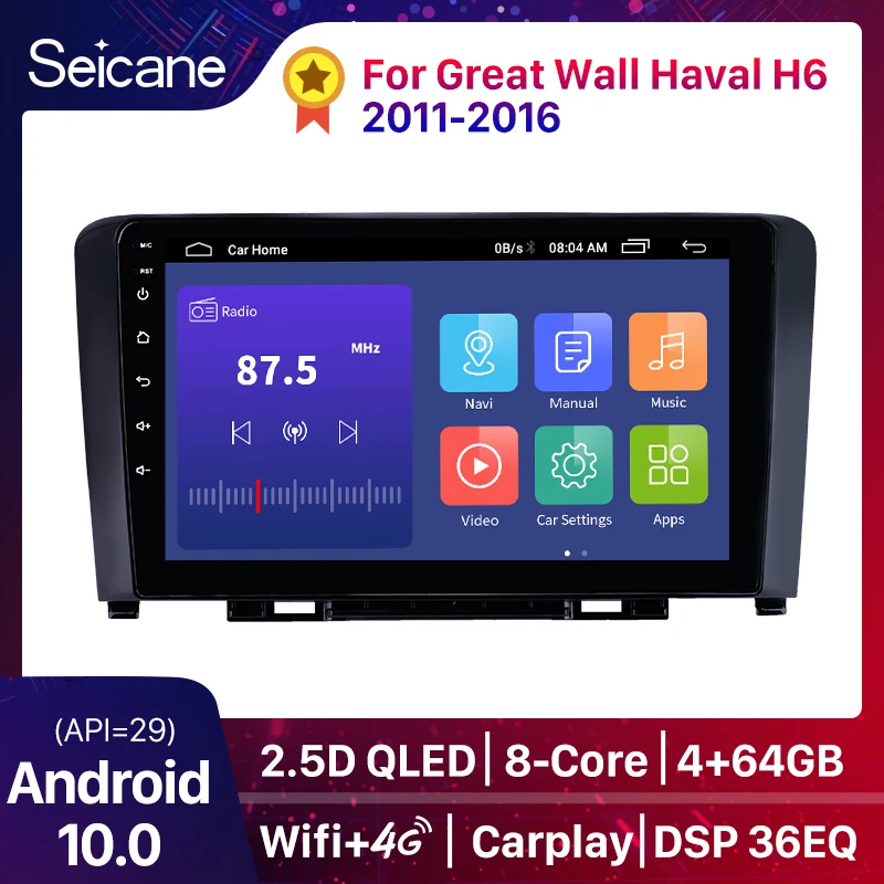 Seicane 2GB RAM Android 10.0 car Radio Head Unit Player For Great Wall ...