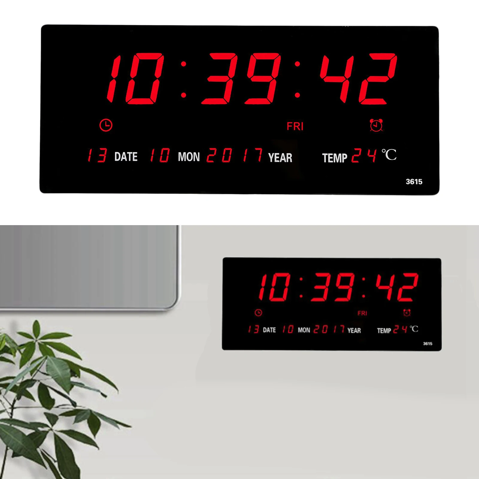 Extra-Big-Screen-LED-Office-Wall-Clock-12H-24H-Calendar-Time-Days-Week ...
