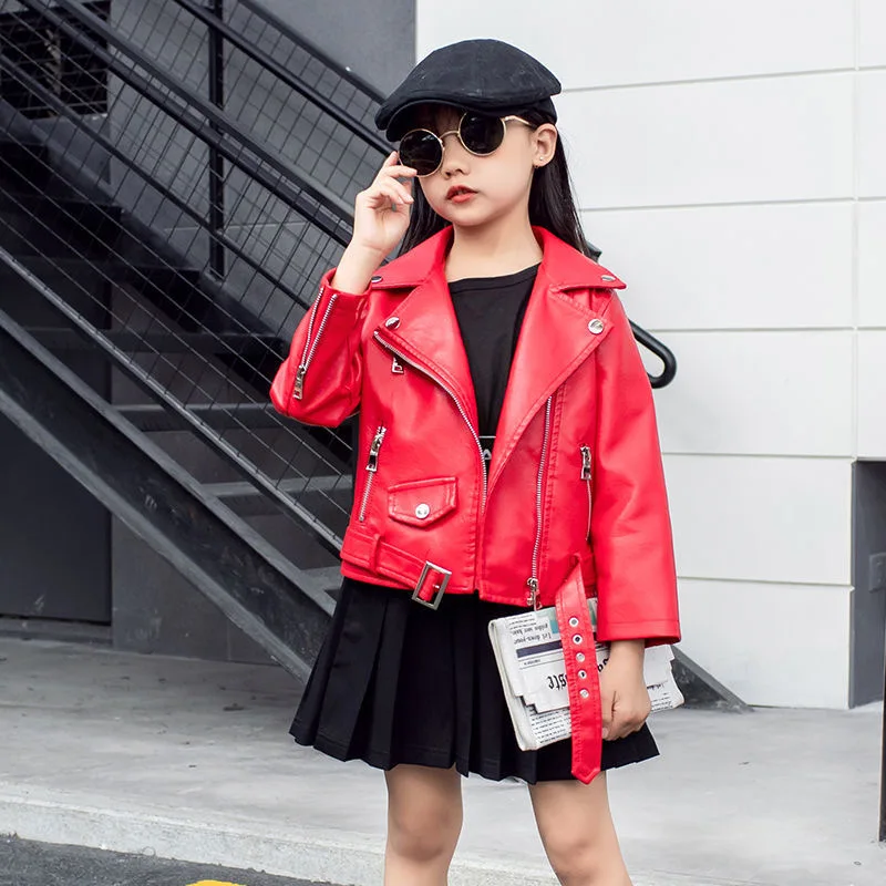 Girls Leather Jacket Kids