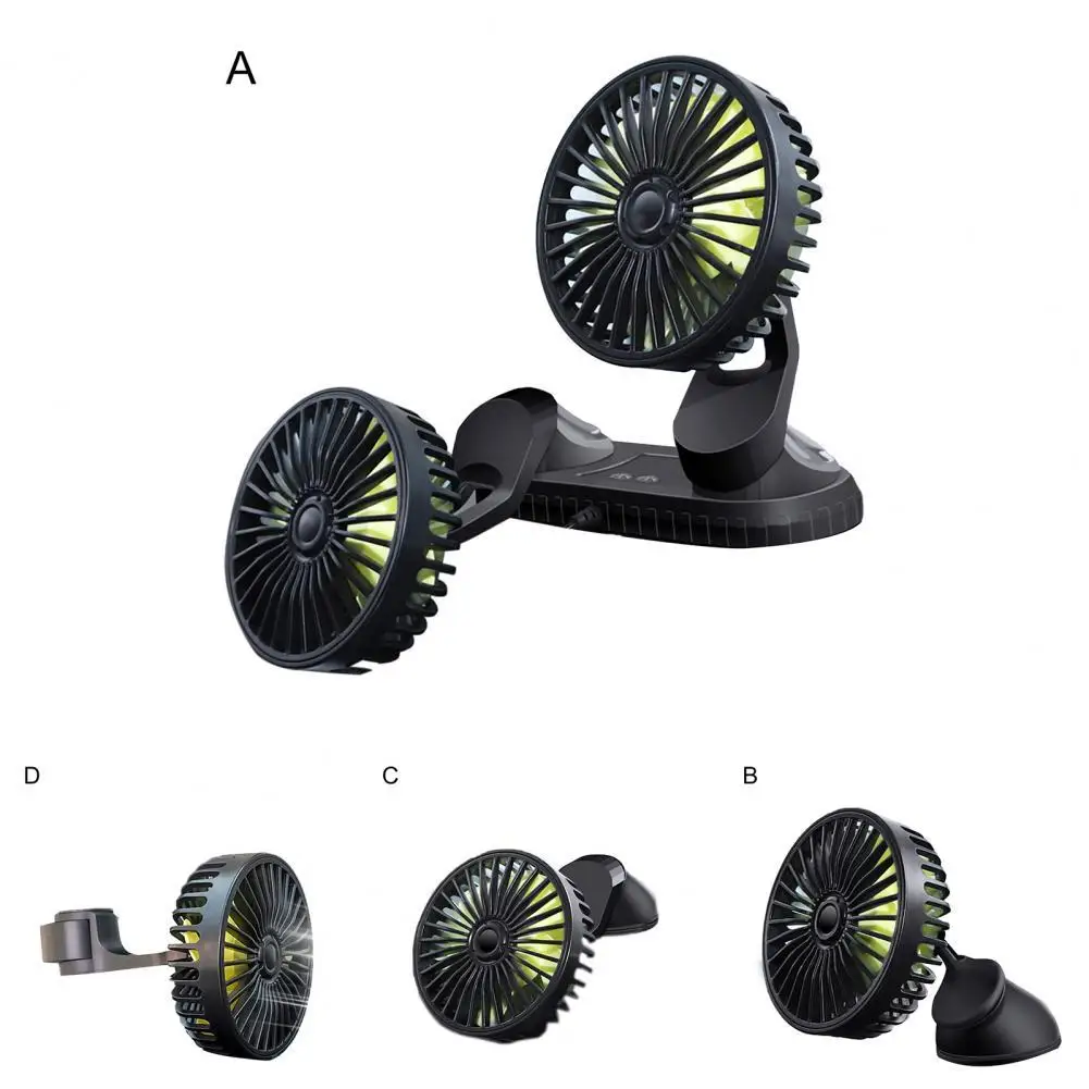 Chargeable-Vehicle-Fan-USB-360-Degrees-Rotation-Double-Head-Suction-Cup ...