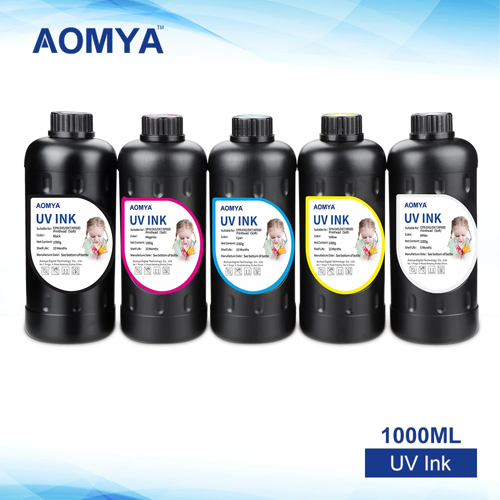 8 Bottles UV LED Ink 1000ml for Epson DX5 DX7 UV Flatbed Printer 3D ...