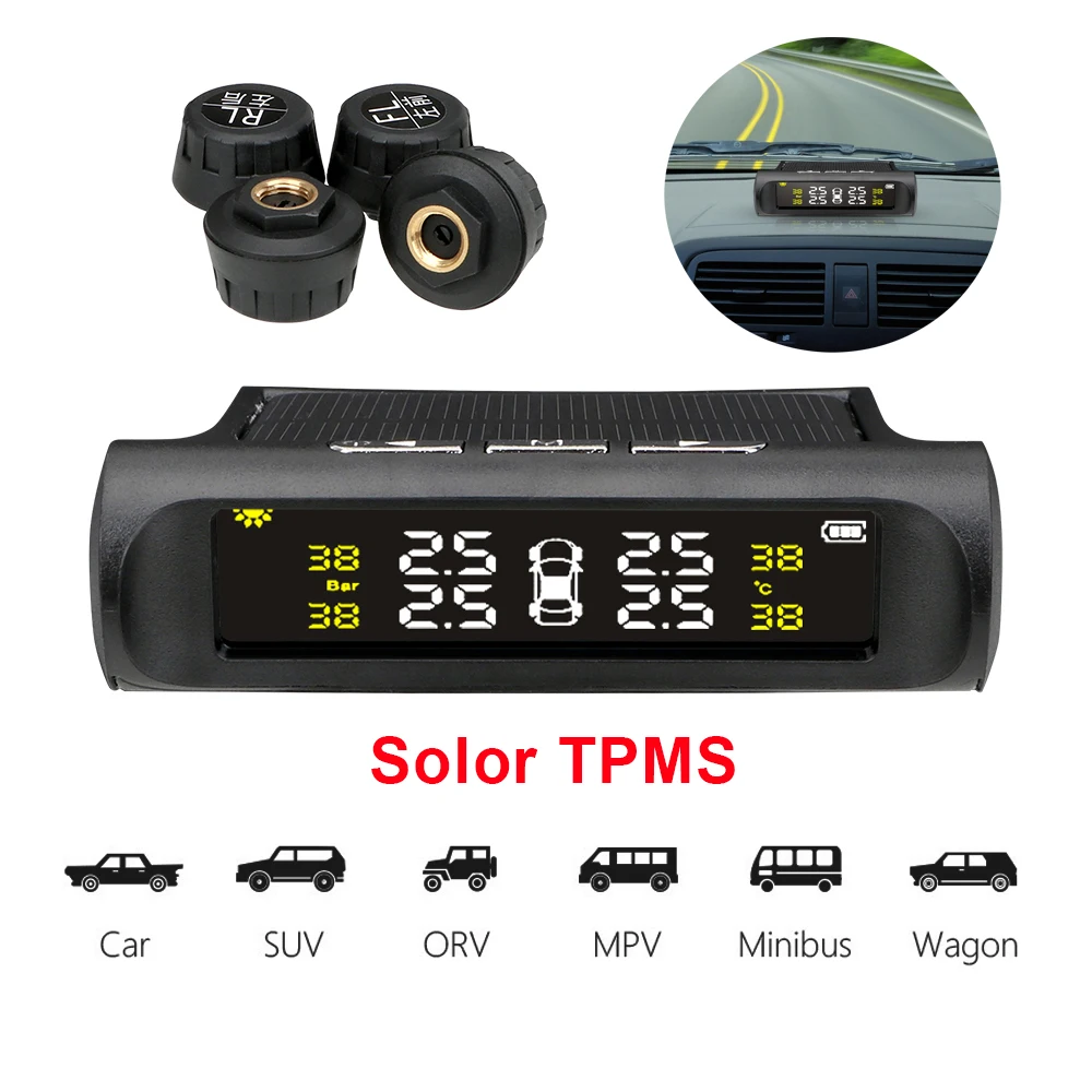 Solar-TPMS-Car-Tire-Pressure-Sensors-Monitoring-System-On-Board ...