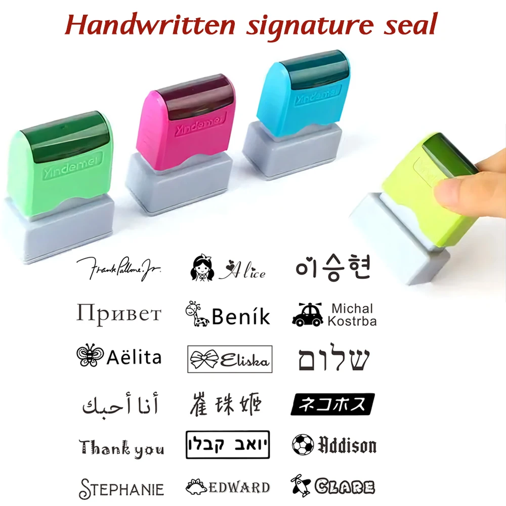 Custom-Teacher-Name-Ink-Stamp-Signature-Calligraphy-Selfing-Inking ...