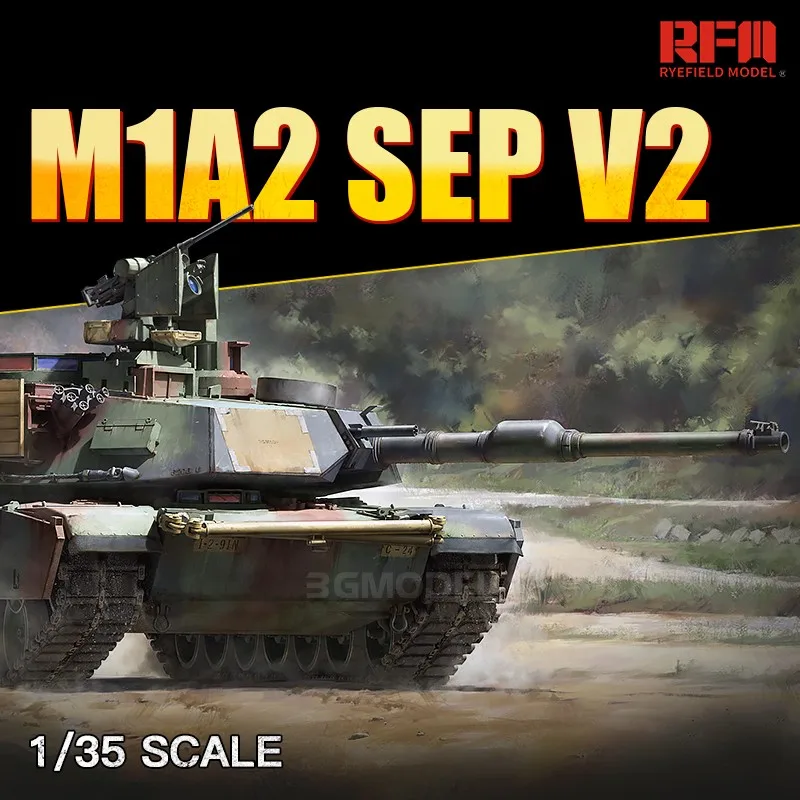 Ryefield model RM 5029 1/35 미국 주요 전투 탱크 M1A2 Sep V2 Abrams 조립 모델 건담 키트 ...