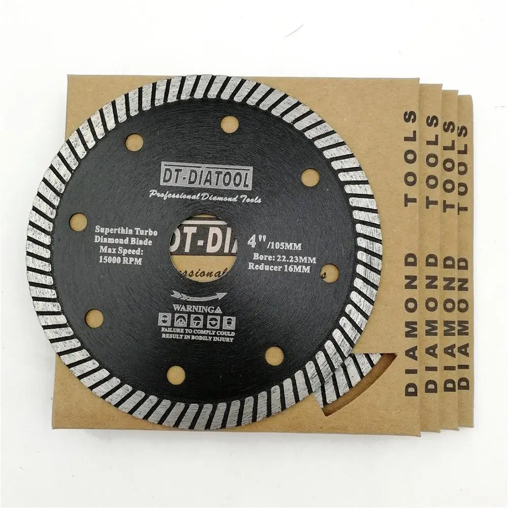 DT DIATOOL 10pcs/pk Dia 105mm/4inch Diamond Super Thin Saw Blades For ...