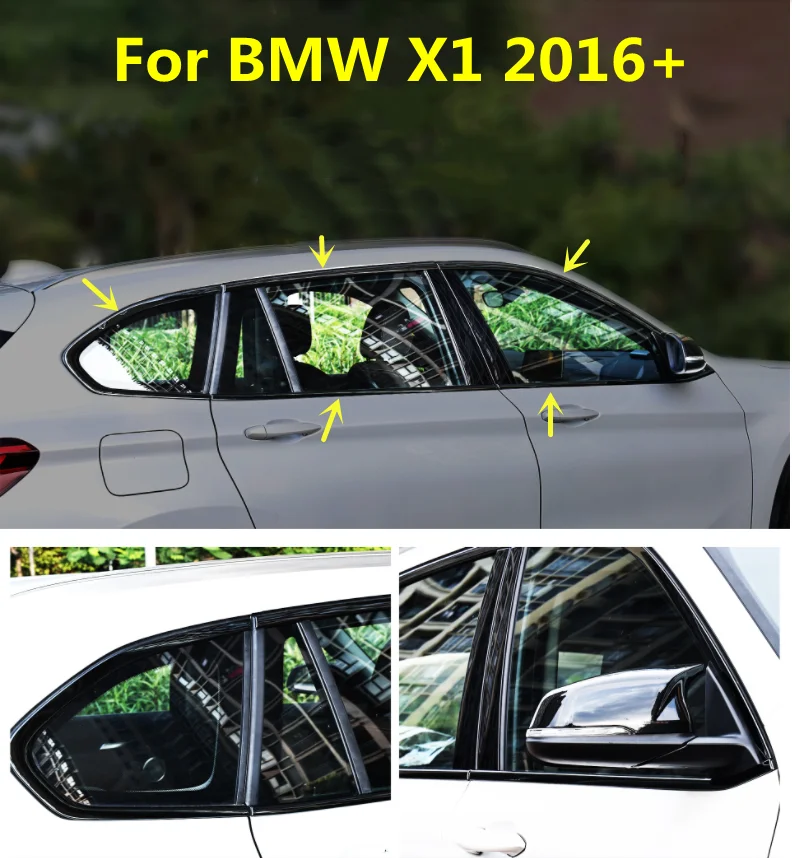 10PCS Black/Silver/Matte Car Door Full Window Frame Sill Molding Trim ...