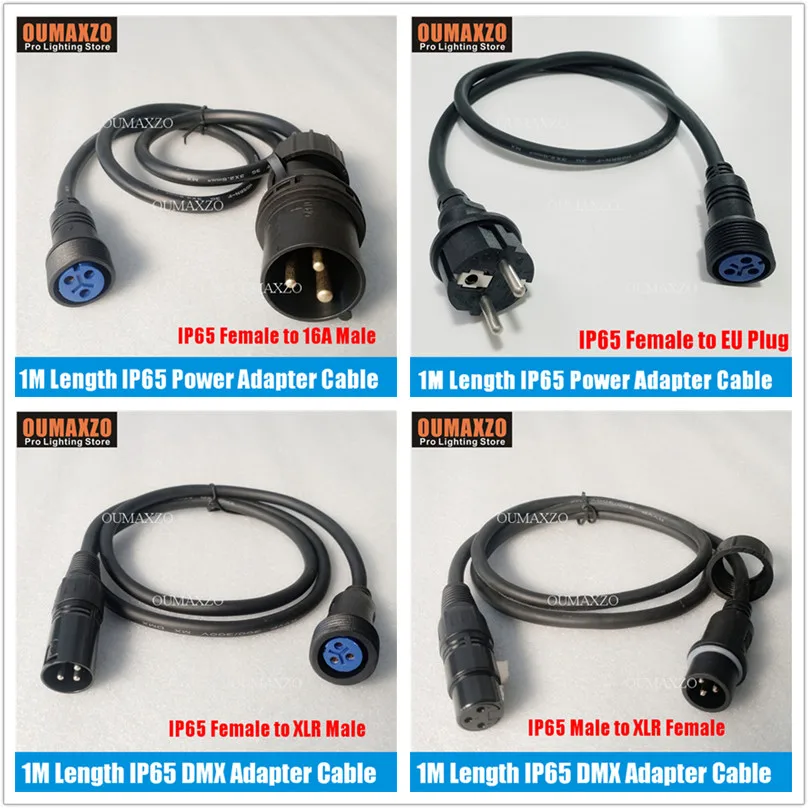 1meter-ip65-Outdoor-Stage-light-Waterproof-3-pin-Power-adapter-cable-3 ...