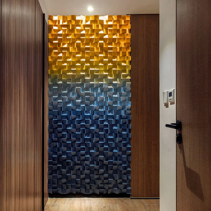 Acoustic Panel 3d Wood Wall Art, Wooden Wall Decor, Sound diffuser ...