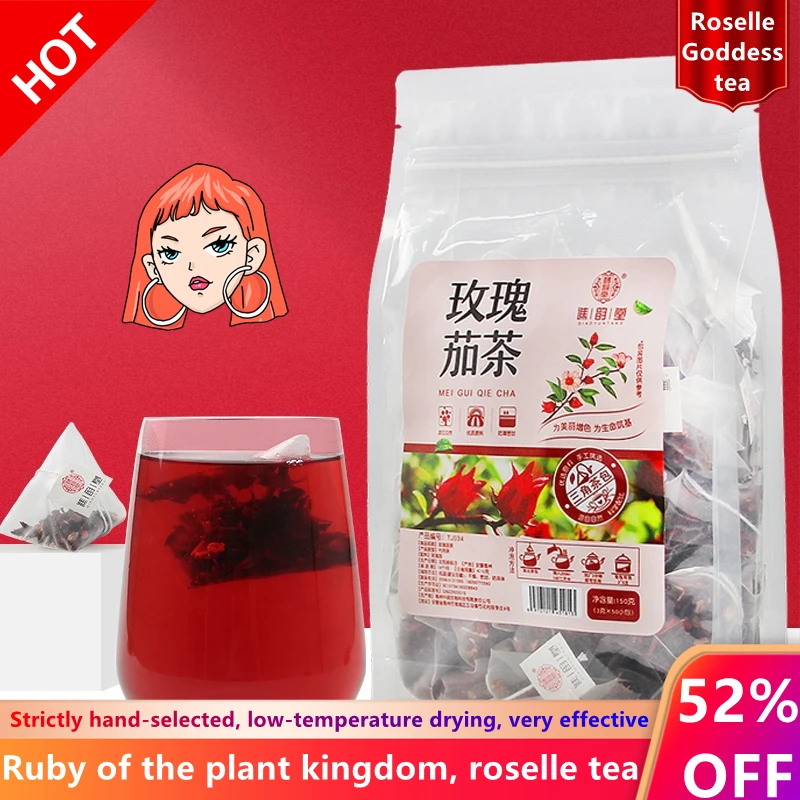 Roselle tea 150g/50 bags Roselle tea Healthy slimming beauty anti aging tea Goddess tea|Teapots ...