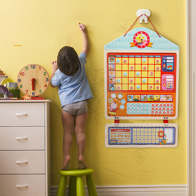 Kid's Montessori Time and Task Management Educational Board