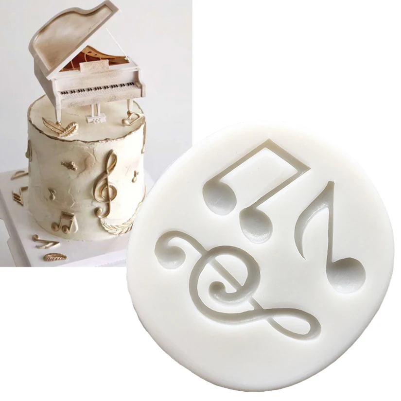 Musical Note Silicone Sugarcraft Mold Fondant Cake Decorating Tools ...