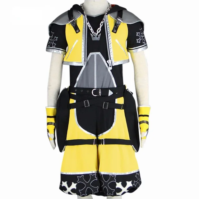 Anime Kingdom Hearts Sora Yellow Outfit Cosplay - AllCosplay.com