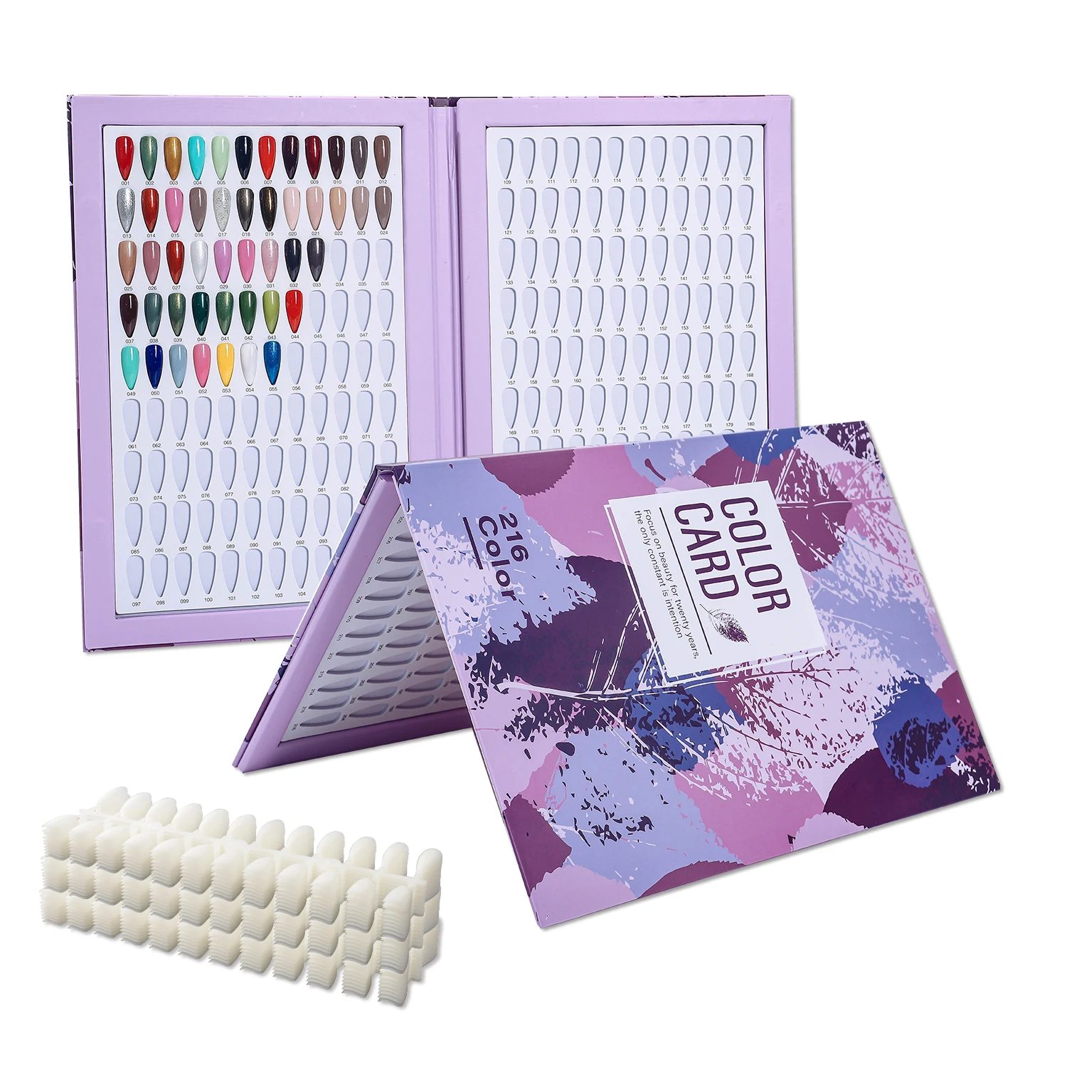 Nail-Color-Card-Show-Shelf-216-Colors-Nail-Gel-Polish-Display-Chart ...