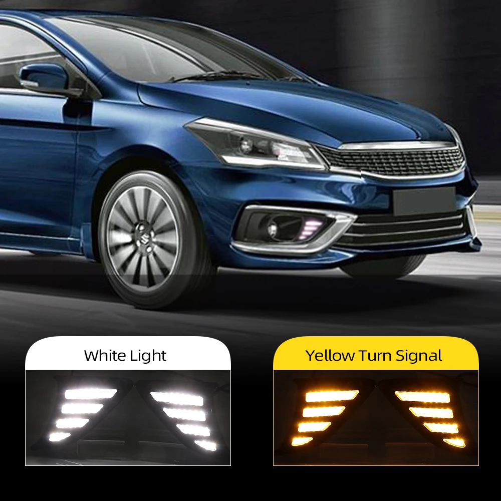 Car Flashing 2pcs Drl For Suzuki Ciaz 2019 2020 Led Daytime Running ...
