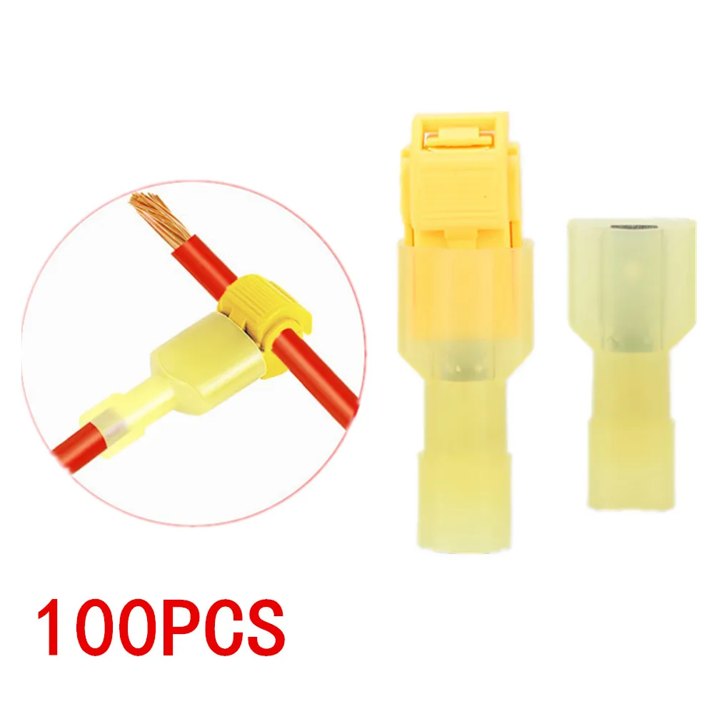 100pcs Wire Cable Connectors Terminals Crimp Scotch Lock Quick Splice ...