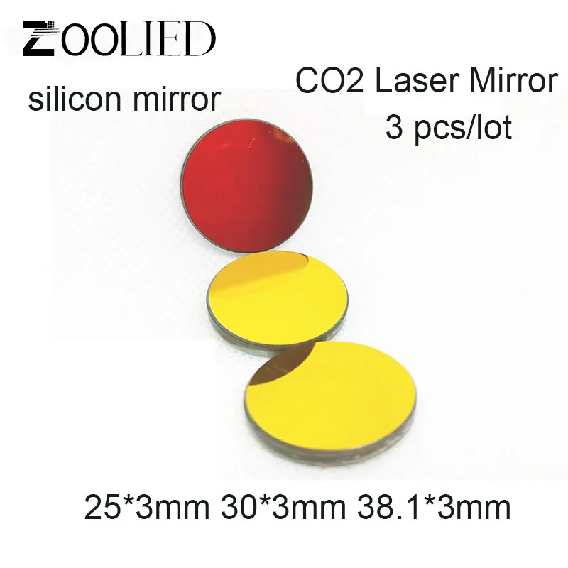 3pcs/lot Si Laser Mirror Reflector Dia. 25/30/38.1 Mm Gold-plated ...
