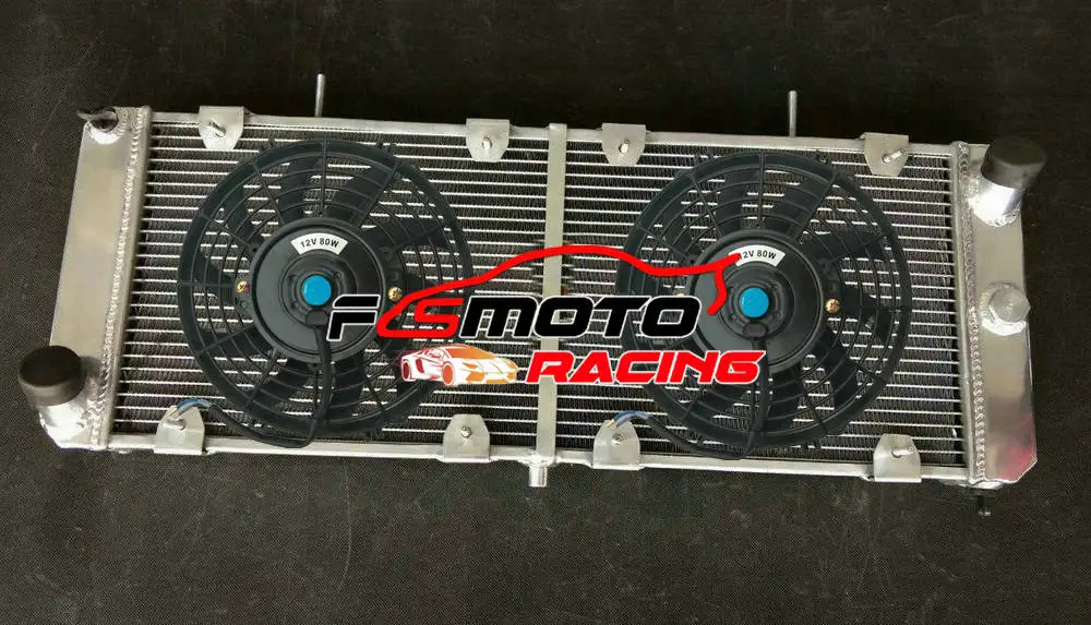 Aluminum Radiator + Fan For Fia-t X1/9 128 As Convertible Bertone X1/9 ...