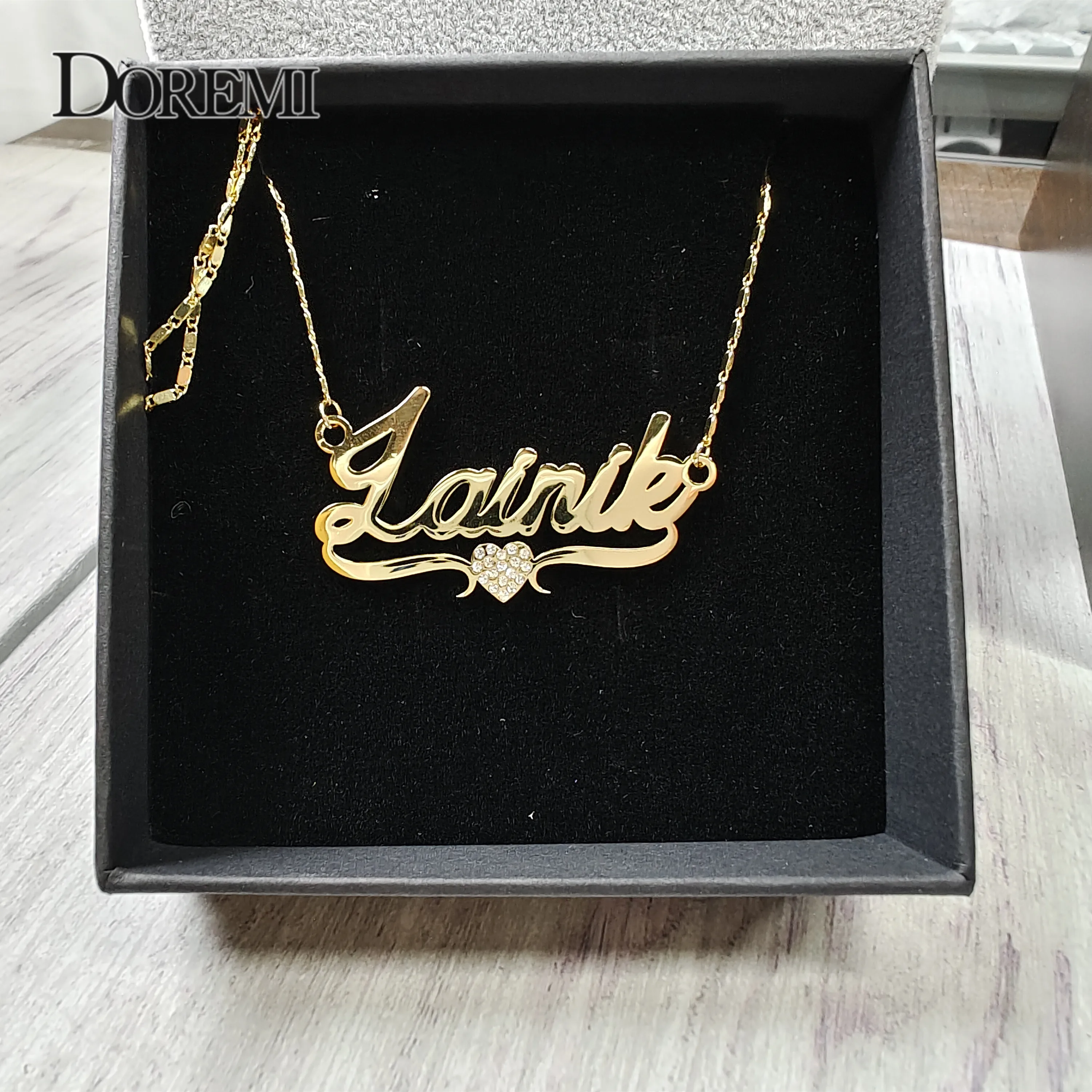 DOREMI-Custom-Name-Necklaces-Stainlesss-Pendant-Letters-Necklace-for ...