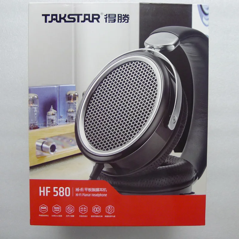 Takstar HF580 하이파이 평면 헤드폰 초소형 평면 다이어프램 저 왜곡 강력한 LF 풀 MF 투명 HF 음악|해드폼 ...