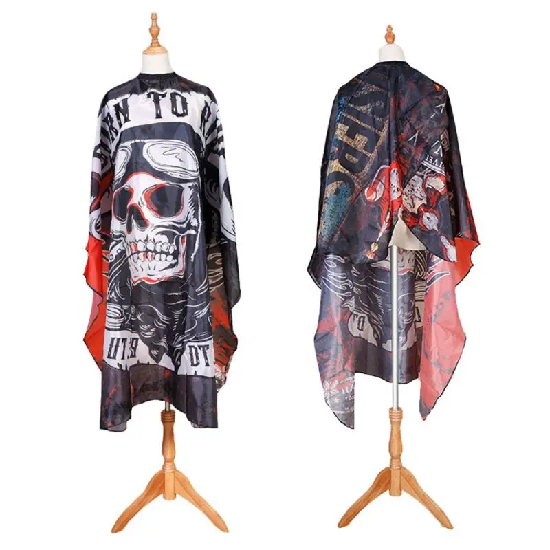 Skull Hairdressing Cloth Polyester Cape Haircut Hair Styling Design ...