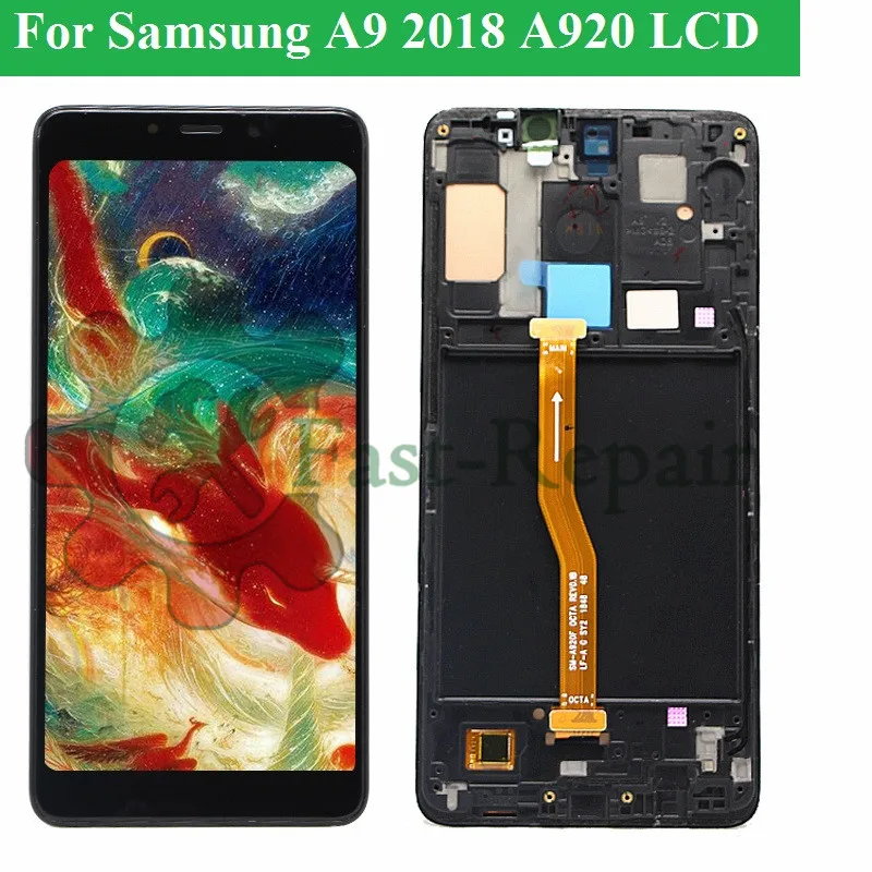 Super-AMOLED-6-3-LCD-For-Samsung-Galaxy-A9-2018-A920-A920F-SM-A920F-DS ...
