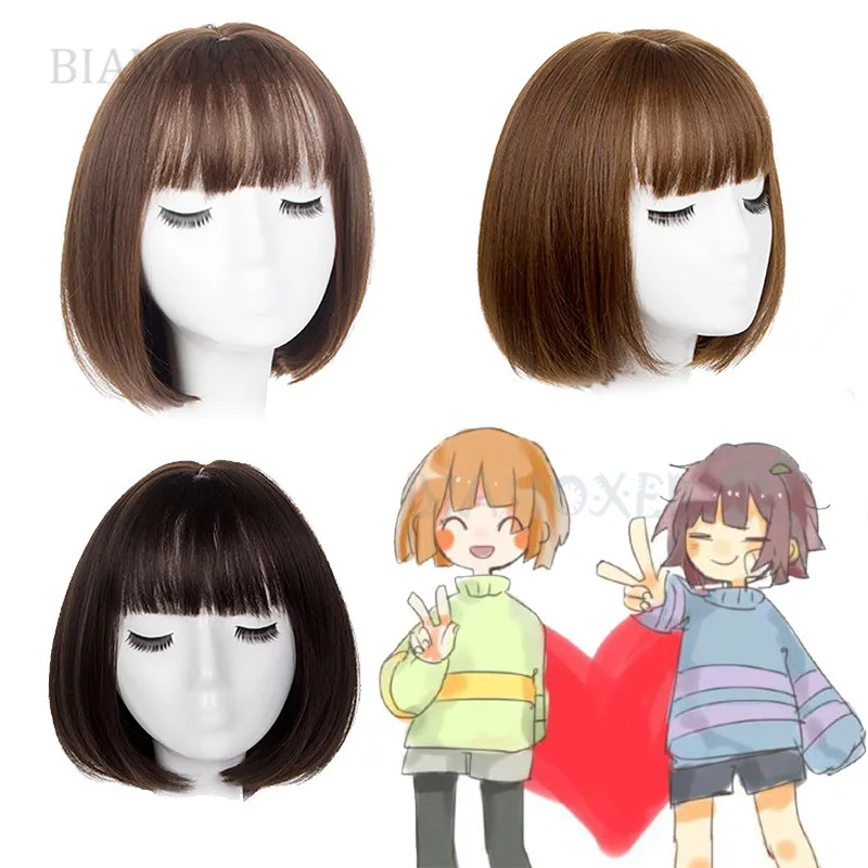 Undertale-Frisk-Cosplay-Wig-Short-Red-Heat-Resistant-Synthetic-Hair-Wig ...
