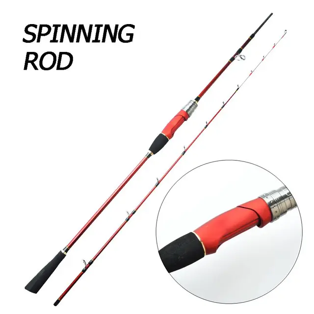 1.68m 1.8m 1.98m Light Jigging Squid Fishing Rod Spinning Lure Max 120g ...