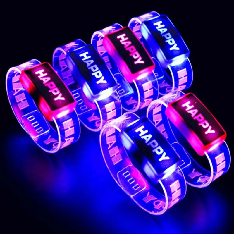 Light-Up-Watch-Bracelet-Wristband-LED-Flashing-Wrist-Glow-Party ...