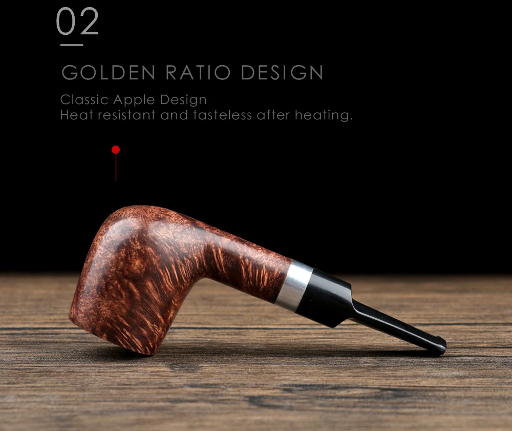 Pipe,Tuyau droit en bois pour fumer du tabac,adapté aux filtres de 9mm ...