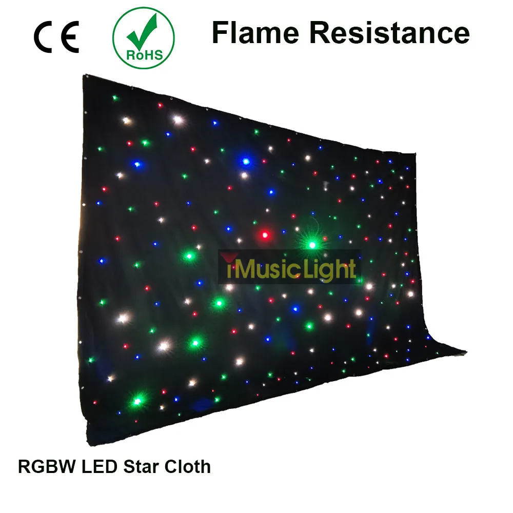 3mx7mtr Starcloth Sparkley Drape Rgbw Led Star Cloth Backdrop With Dmx ...