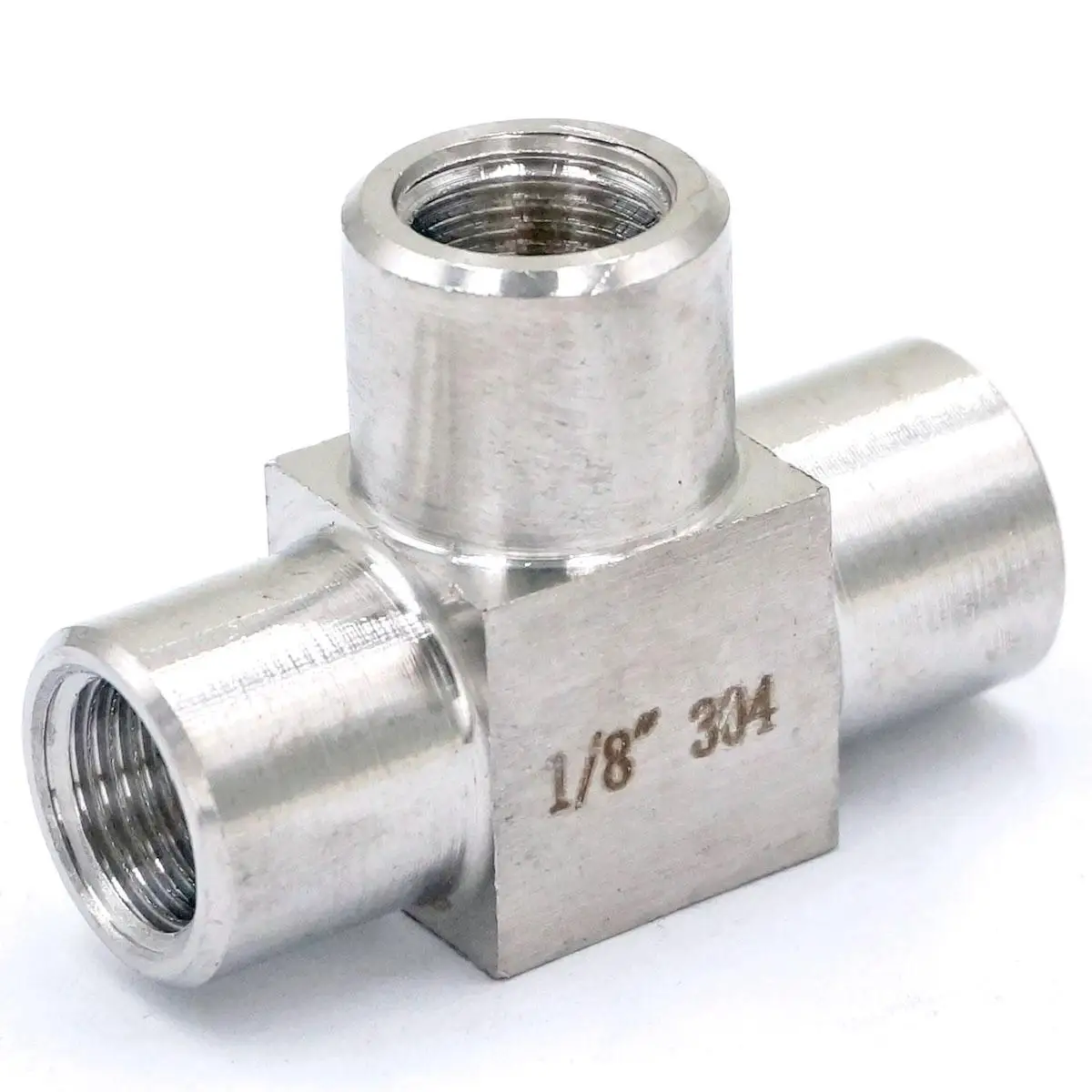 Equal 1/8" Bsp Female Threaded Tee 3 Way 304 Stainless Steel Pipe ...