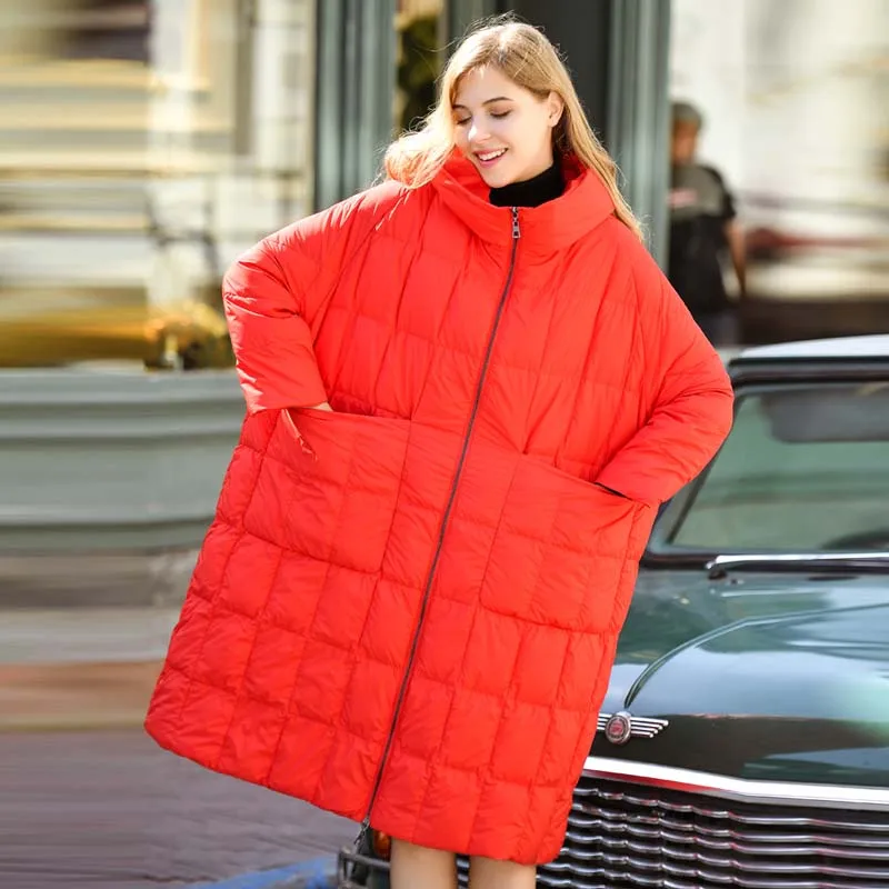 Зимний женский пуховик большого размера дизайн женское теплое пальто с ...
