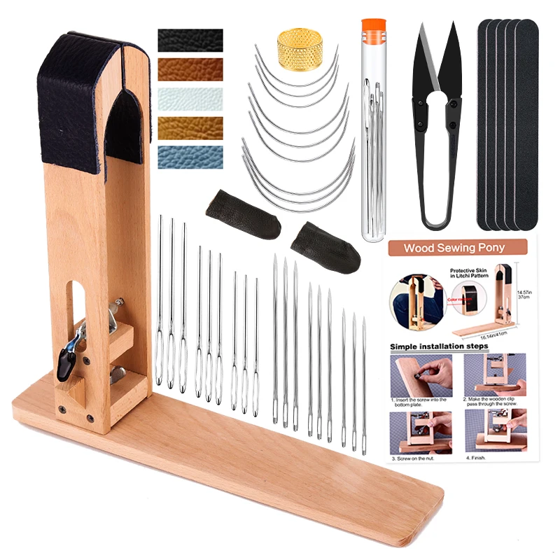 KAOBUY-36PCS-Leather-Pony-Table-Desktop-Pony-Horse-Clamp-With-Large-Eye ...