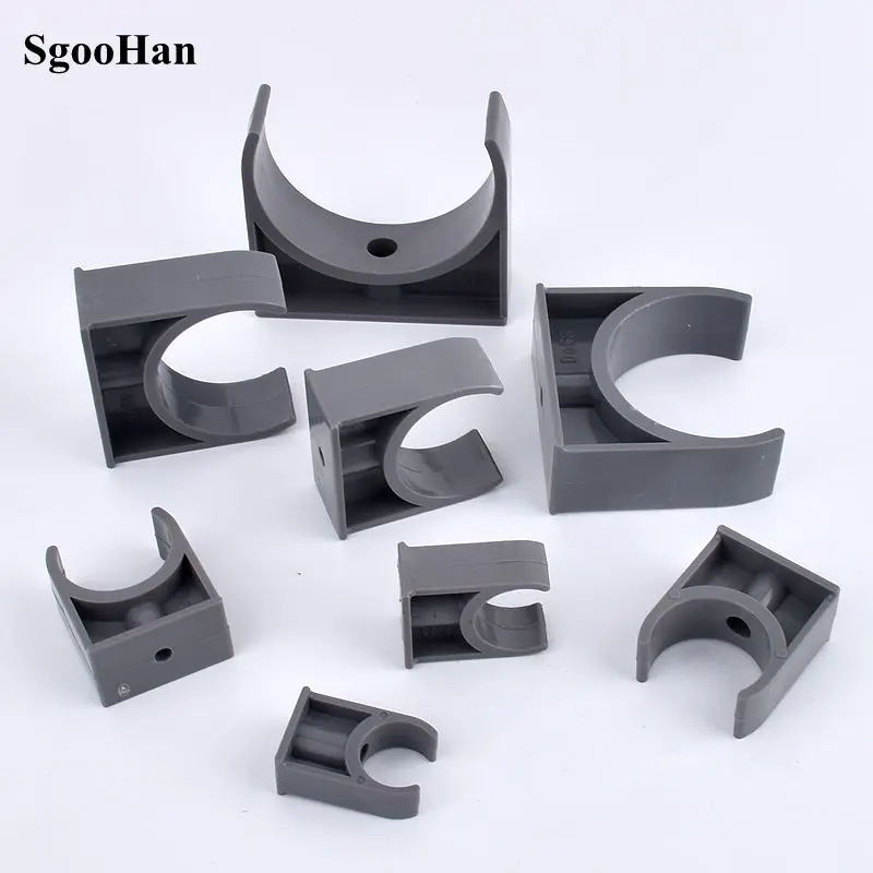 I.D 20-75mm PVC Gray U-shaped Pipe Clamp Plastic Clamp Pipe Holder ...