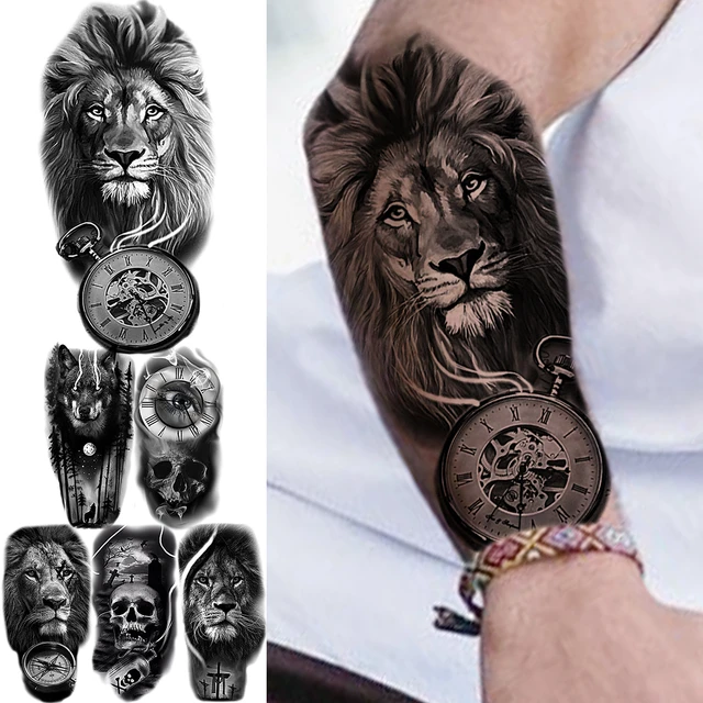 Leo Half Sleeve Tattoos