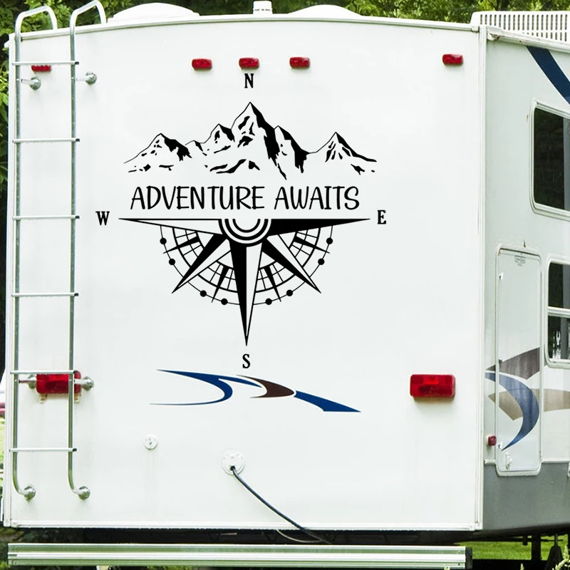 rv sticker Camper last name sticker Rv last name decal Adventure awaits ...