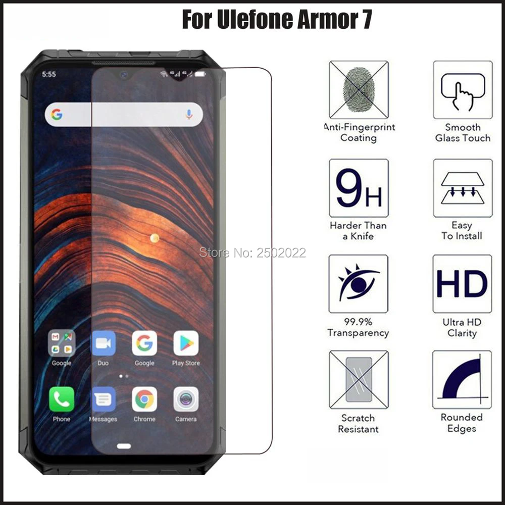 5pcs for ulefone armor 7 tempered glass protective high quality for ...