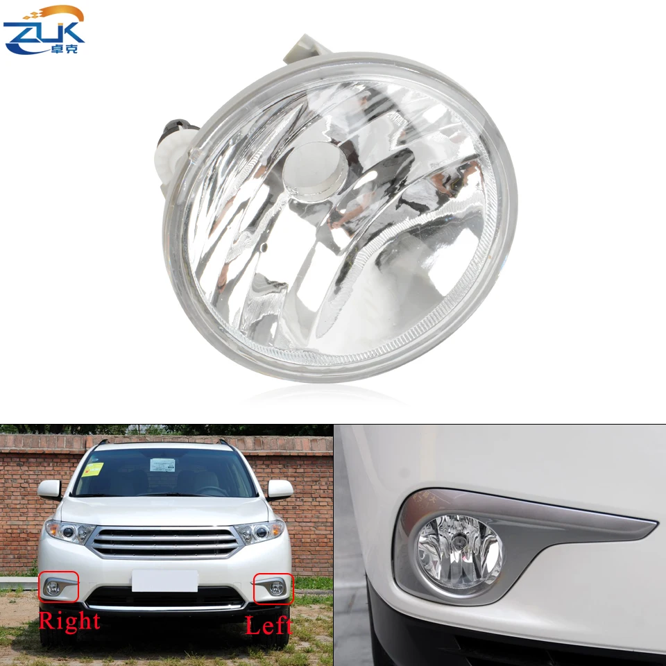 ZUK Fog Lamp Fog Light For TOYOTA HIGHLANDER KLUGER 2012-2015 HIACE ...