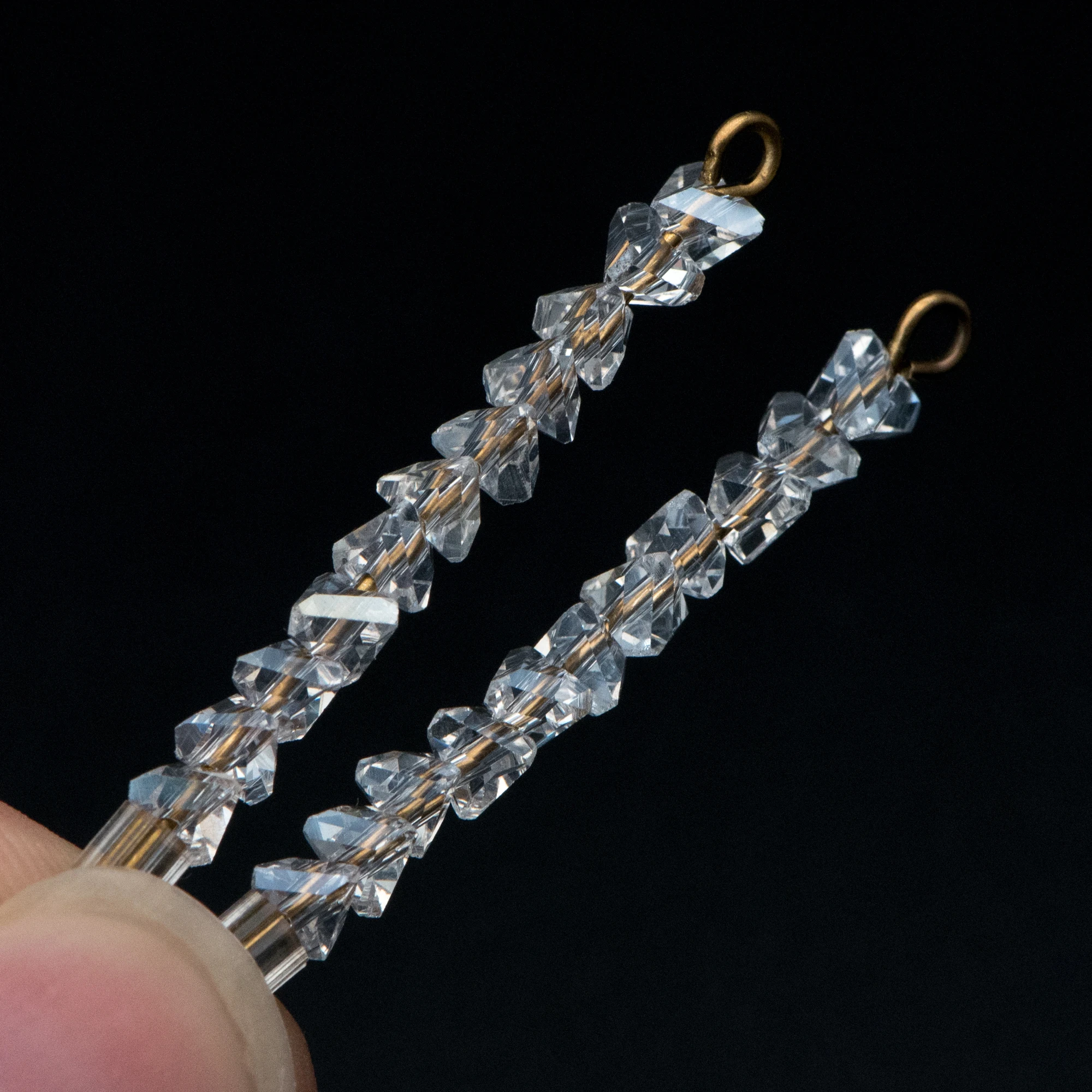 Crystal Triangle Spacer Beads 4mm, Faceted Glass Triangle Beads, Clear ...