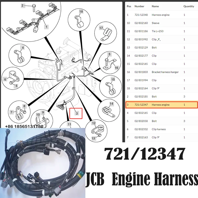 JCB-Cable-el-ctrico-Original-para-excavadora-JS160-JS200-arn-s-de ...