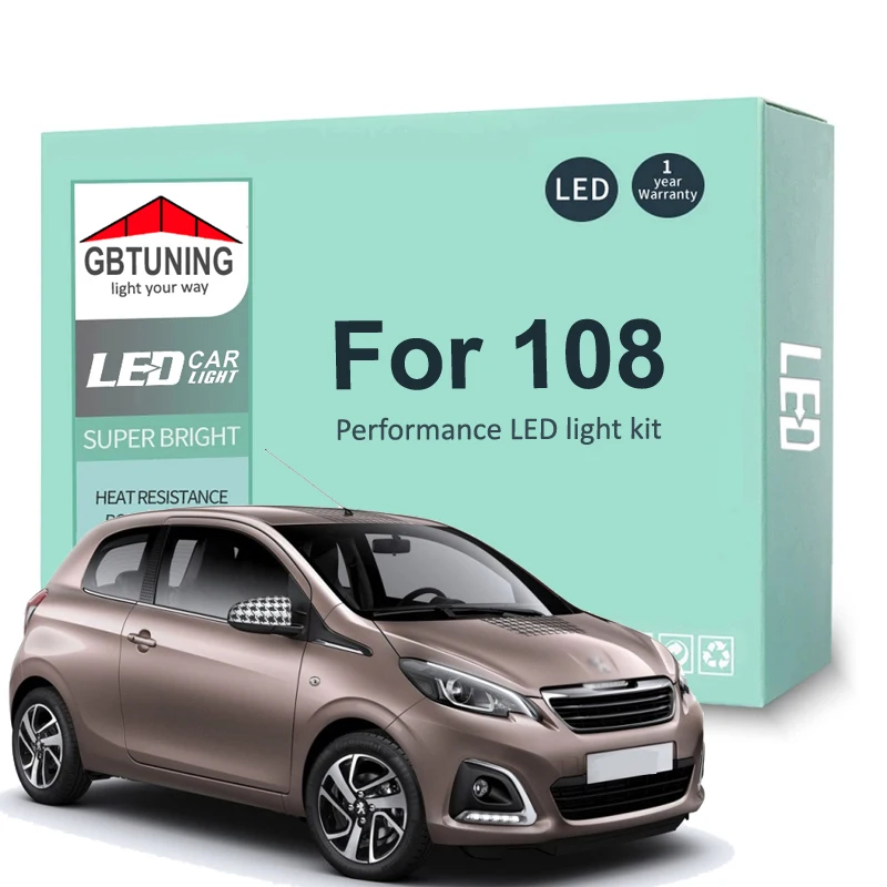 6Pcs-LED-Interior-Light-Bulb-Kit-For-Peugeot-108-2015-2016-2017-2018 ...