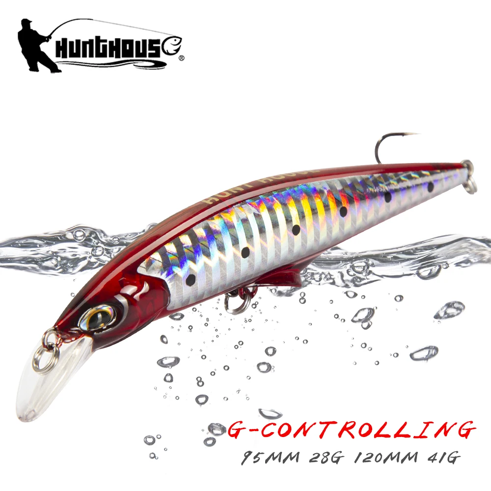 Hunthouse G-control Minnow Sinking Fishing Lure 95/120mm 27/41g Sea ...