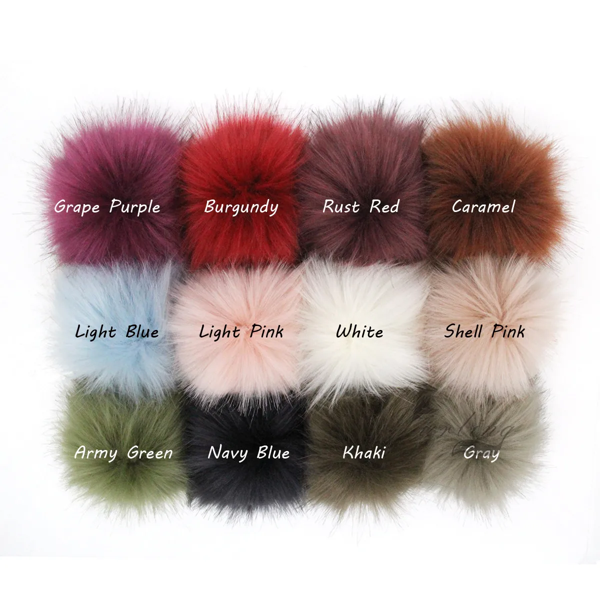 Furling-Set-of-12pcs-High-density-13CM-5INCH-Faux-Fox-Fur-Pompoms-Ball ...