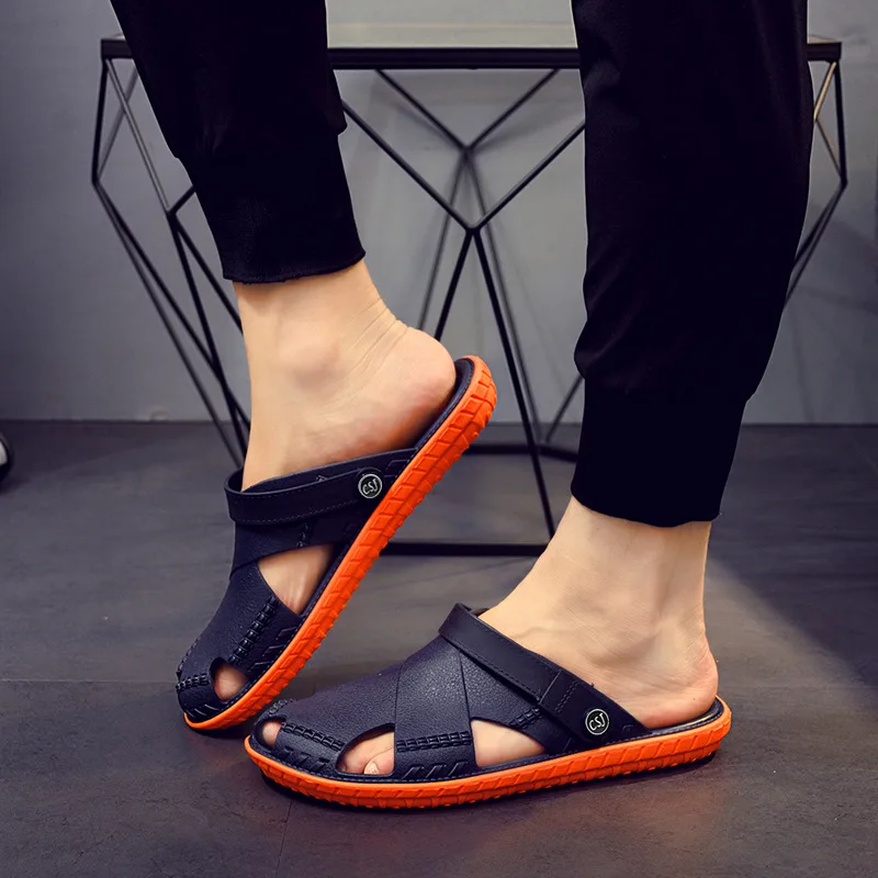 EXCARGO Plastic Summer Shoes Men Sandals Baech Holiday 2020 New Slip On ...