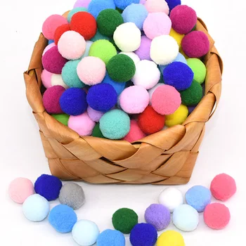100pcs 15mm-25mm Fluffy Soft Pom Poms Pompoms Ball Handmade Pom Poms ...