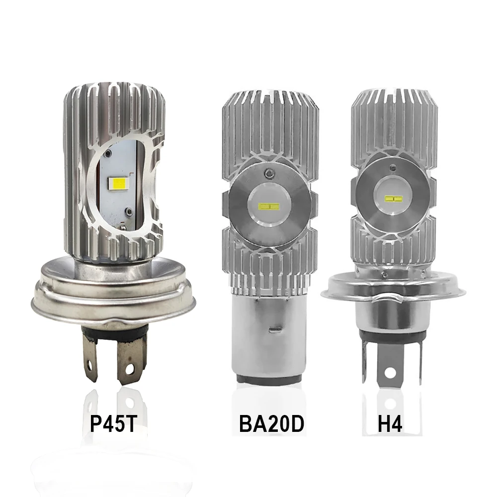 KST-H4-P45T-BA20D-LED-Motorcycle-Headlight-Bulb-Hi-Lo-Beam-2500-Lumens ...