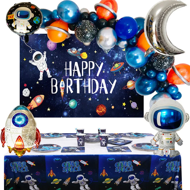 Outer-Space-Balloon-Garland-DIY-Kit-Planets-Rocket-Astronaut-Foil ...