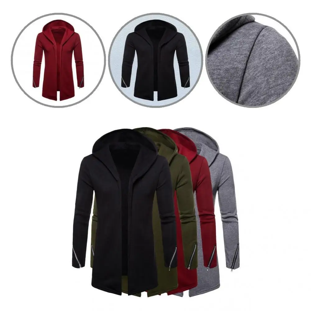 Male-Jacket-Zipper-Cuff-Cold-Resistant-Mid-Length-Hooded-Windproof-Male ...
