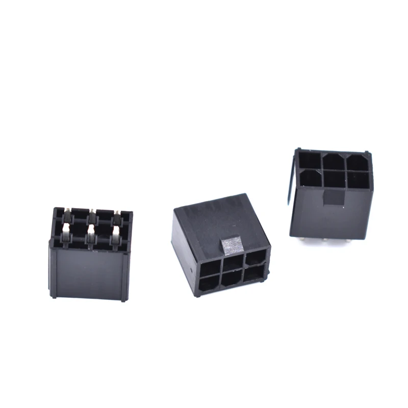50pcs/lot 4.2mm pitch molex 6 pin connector for pci-e 6pin pcb board ...